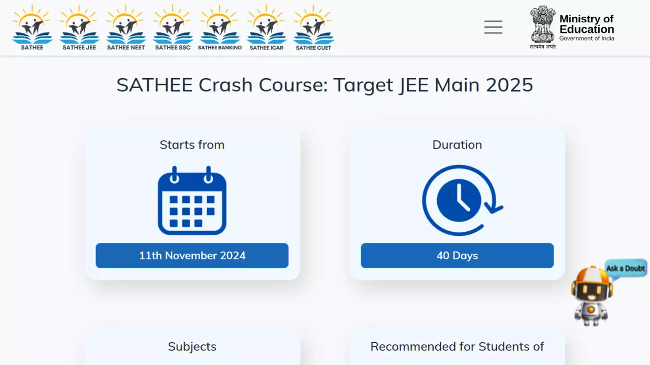 SATHEE, an Initiative by IIT Kanpur and MoE, Launches 45-Day Crash ...